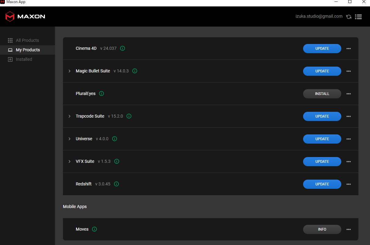 【使い方】「Maxon App」でCinema4D、Redshift、RedGiantプラグインを管理・更新しよう | IzukaEffects