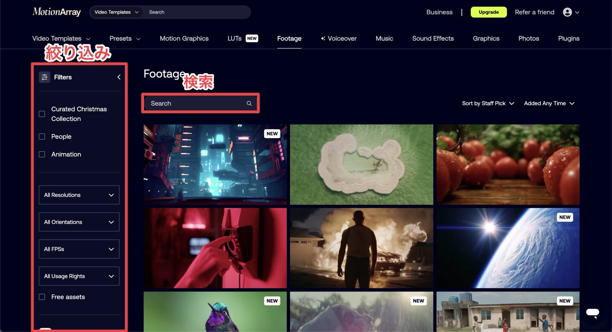 【2025年最新】Motion Arrayの使い方・素材の集め方を解説【映像、効果音、BGM】 | IzukaEffects
