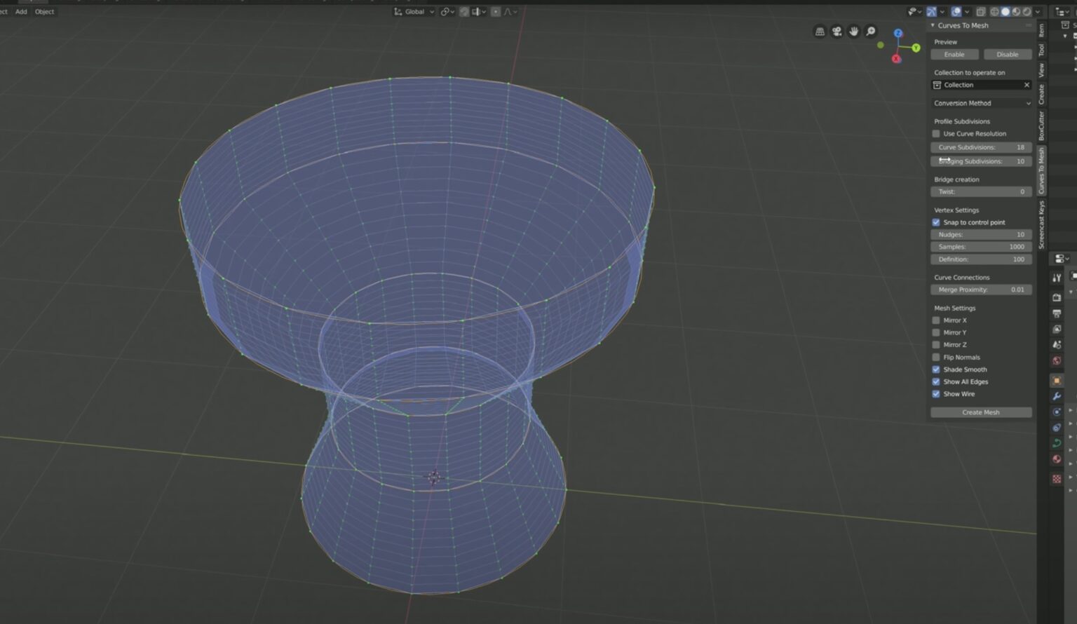 Curves To Mesh – カーブをメッシュに変身！【Blenderアドオンレビュー】 | IzukaEffects